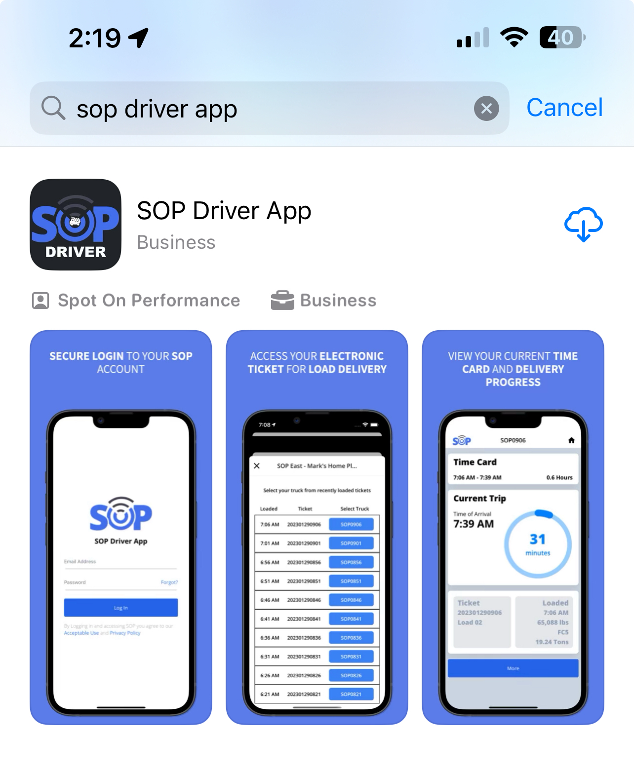 Driver App Install | Spot On Performance